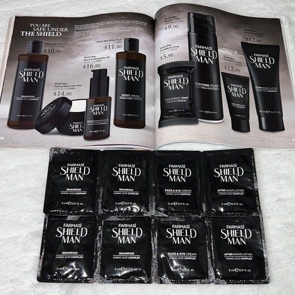 Farmasi | Grooming | New Farmasi Sample Set Of 8 Shield Man Face Eye ...